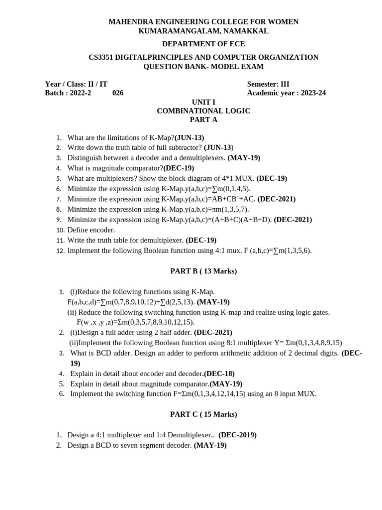 ECE Exam Prep: Digital Principles | PDF | Office Equipment | Computers