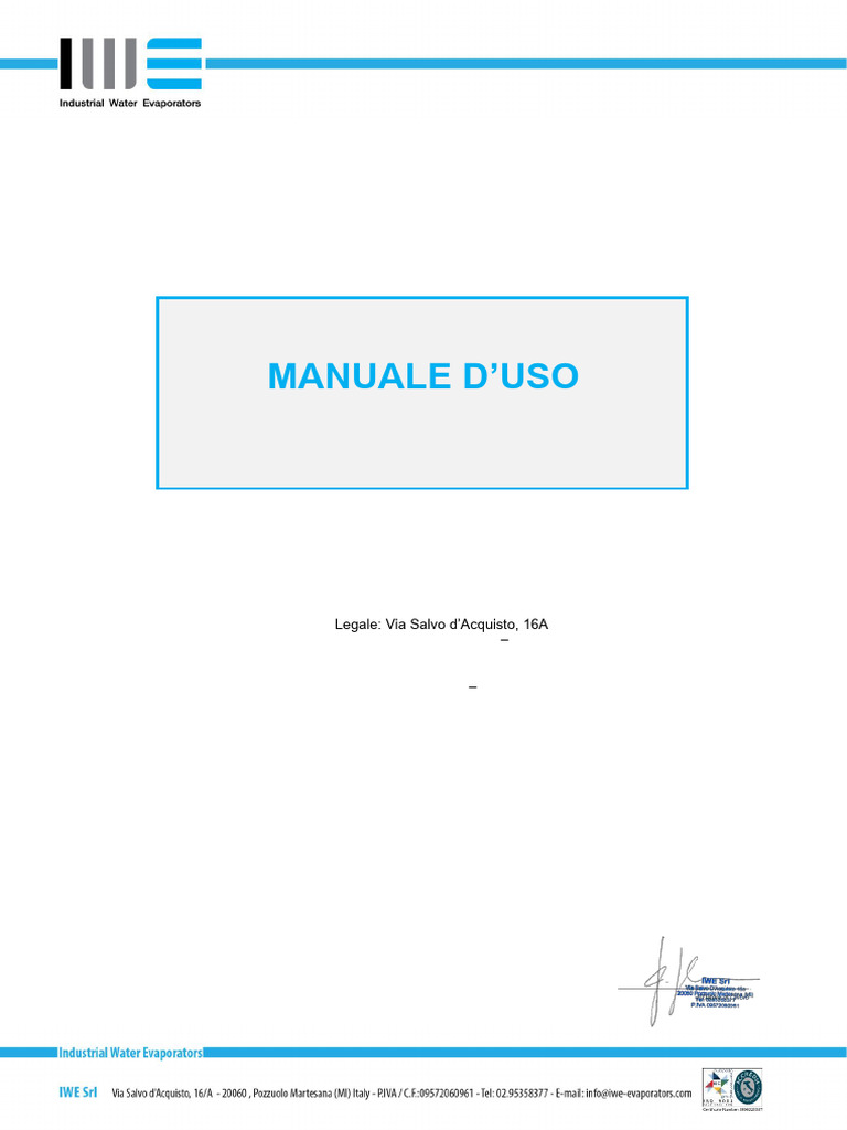 HP 60 ME SAF 2507 - PR-02-A - Manuale Uso e Manutenzione | PDF