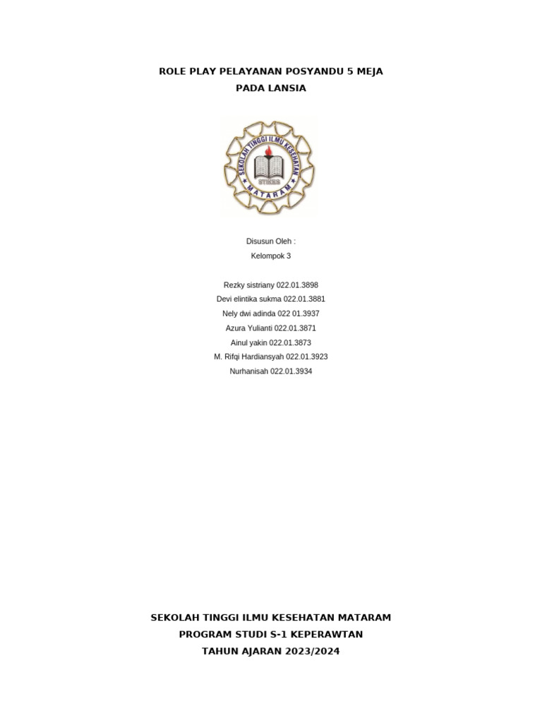 Posyandu 5 meja | PDF