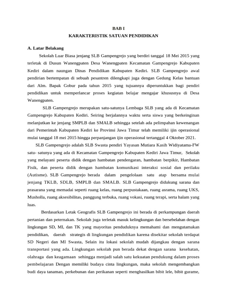 KOSP ISI SLB Gampengrejo - Isi | PDF