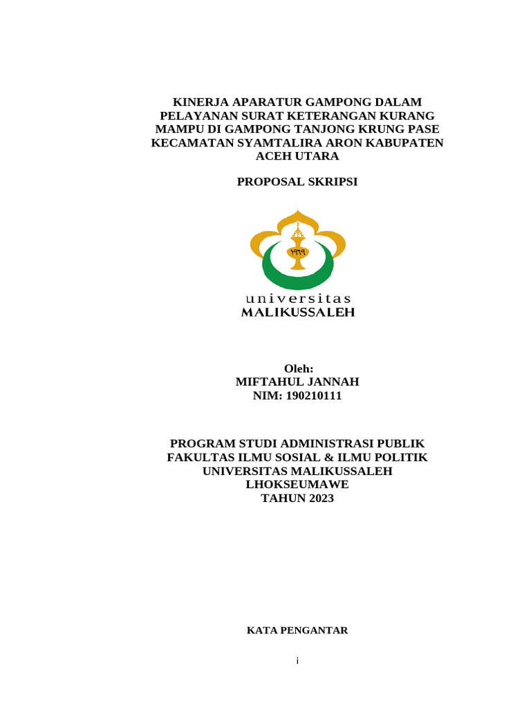 Proposal Revisi 1 | PDF