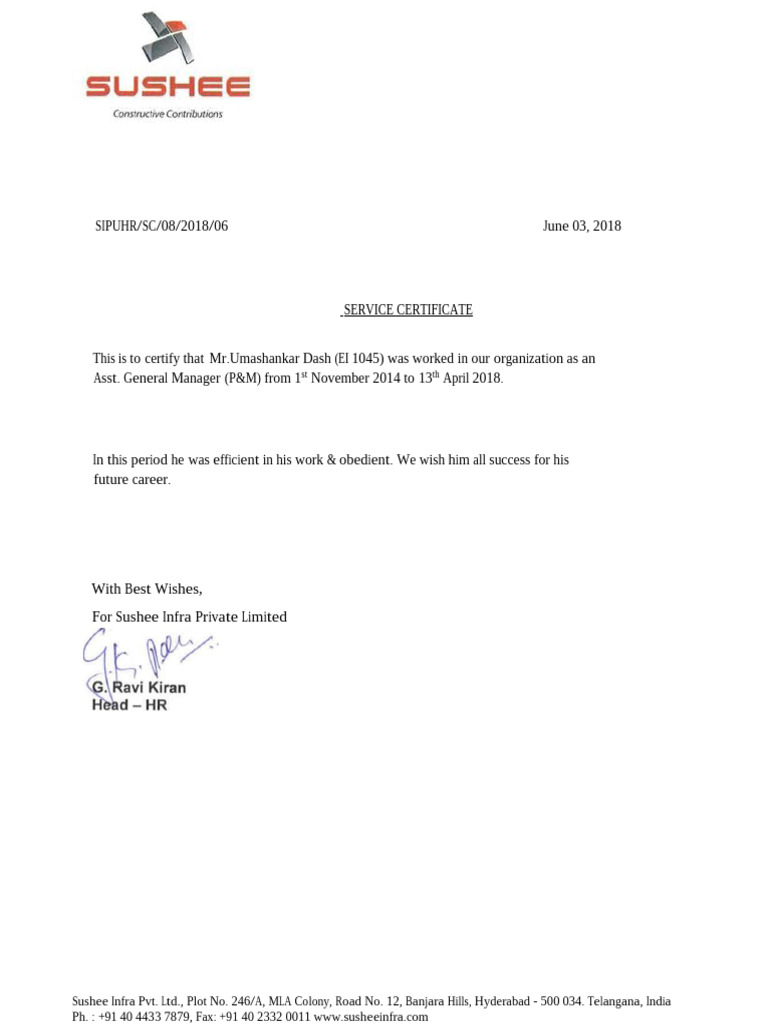 Experience Sushee Infra 2022 | PDF