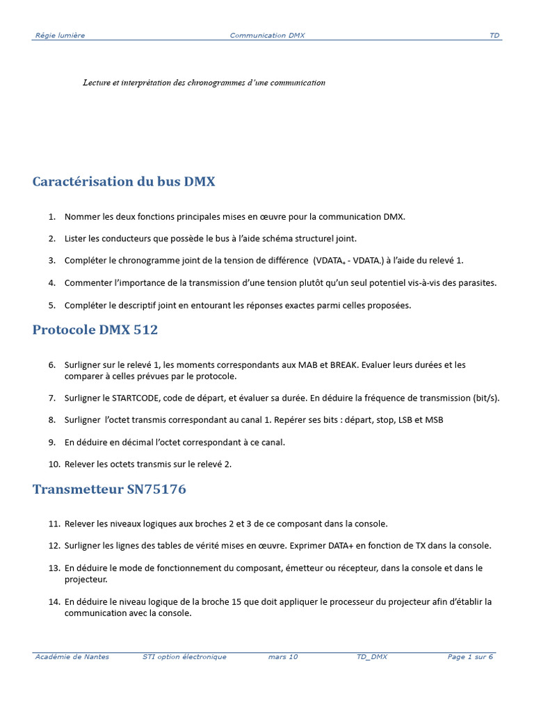 TD3 DMX 2 | PDF