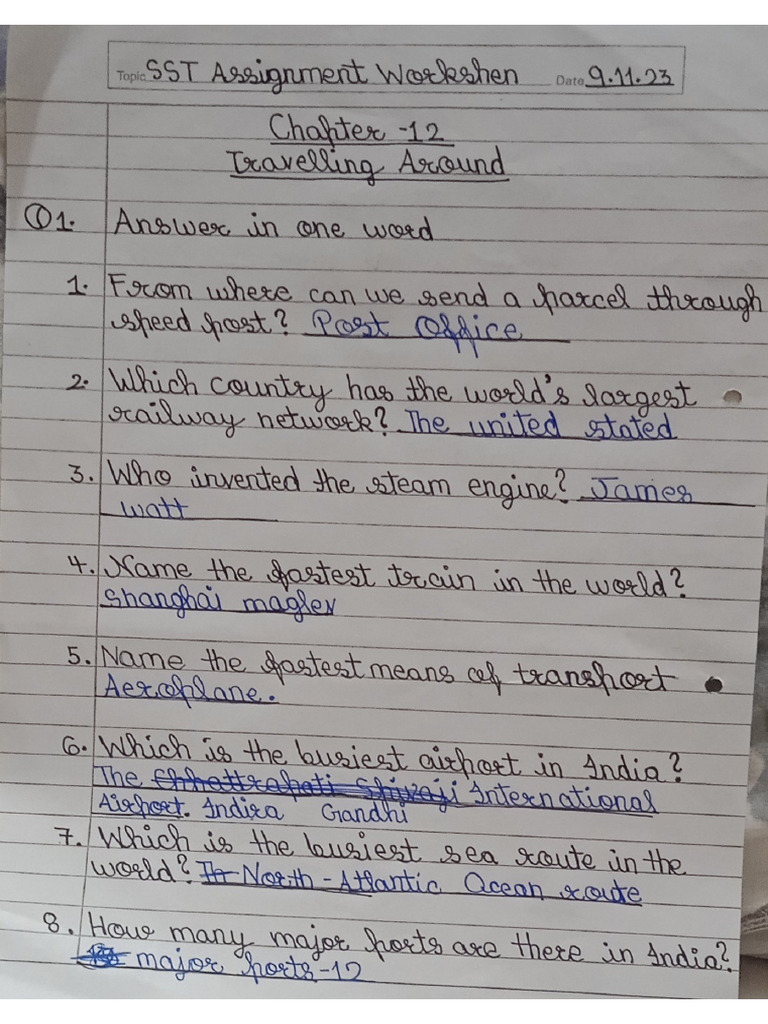 S. S. T Assignment Worksheet - 3 | PDF