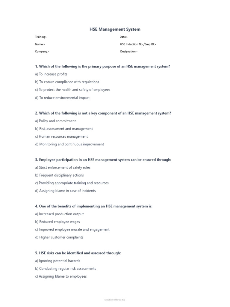HSE Management System paper | PDF