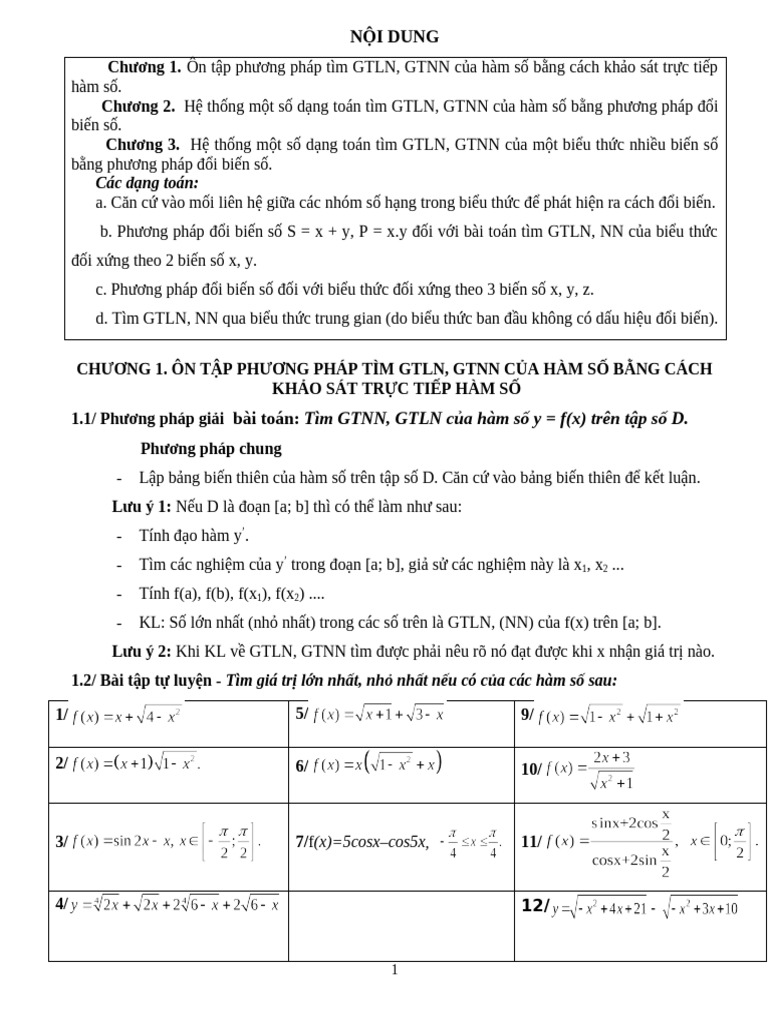 Ung Dung Dao Ham Tim GTLNGTNN Cua Ham So | PDF