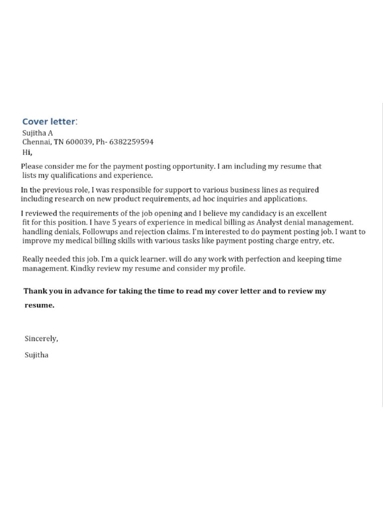 Cover Letter and Resume | PDF