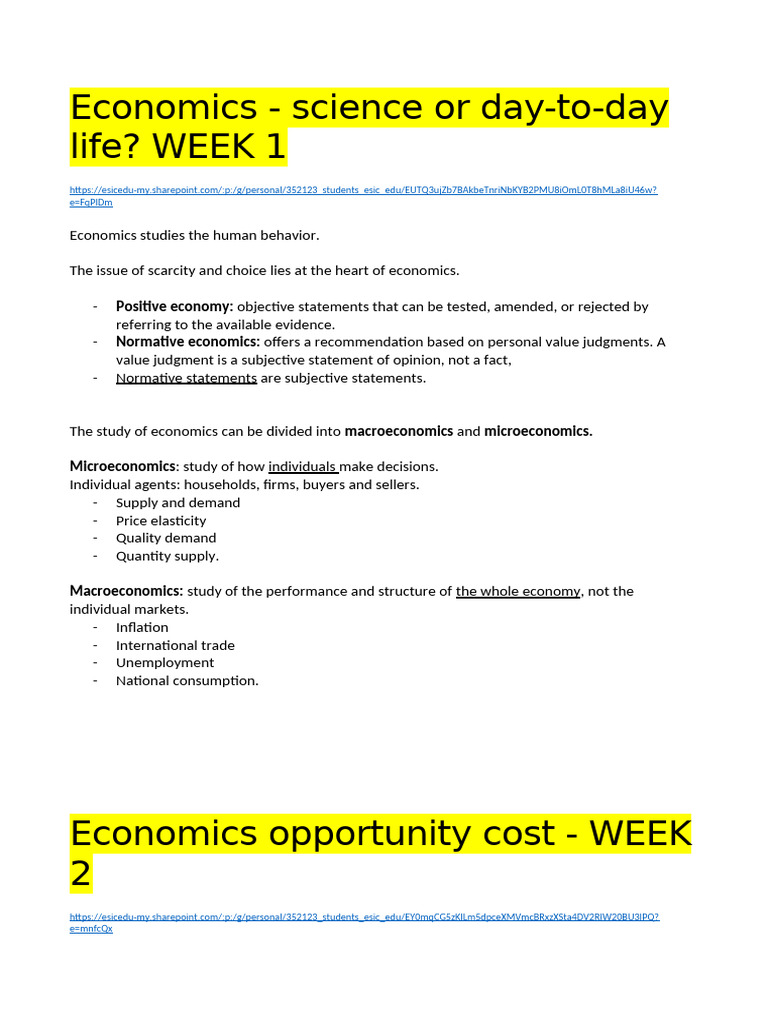 Introduction To Economics | PDF | Economic Surplus | Supply And Demand