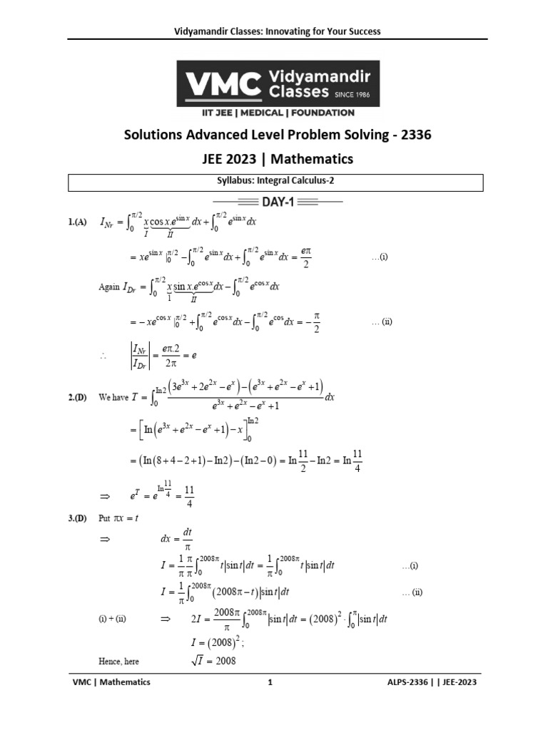 ALPS 2336 Maths Assignment Solutions | PDF