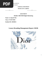 SWOT Analysis For Company Dior v2 | PDF | Brand | E Commerce