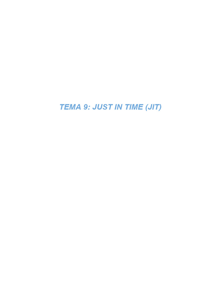 Tema 9 - Just in Time | PDF