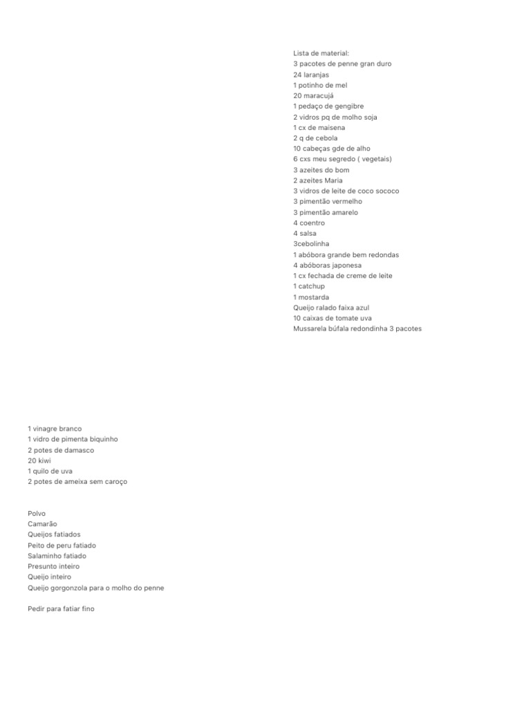 Lista de Material: PDF | PDF