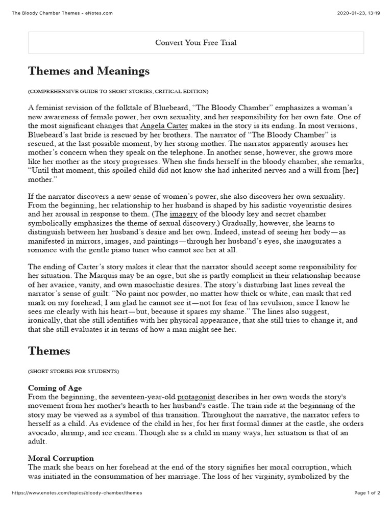 The Bloody Chamber Themes 2 | PDF