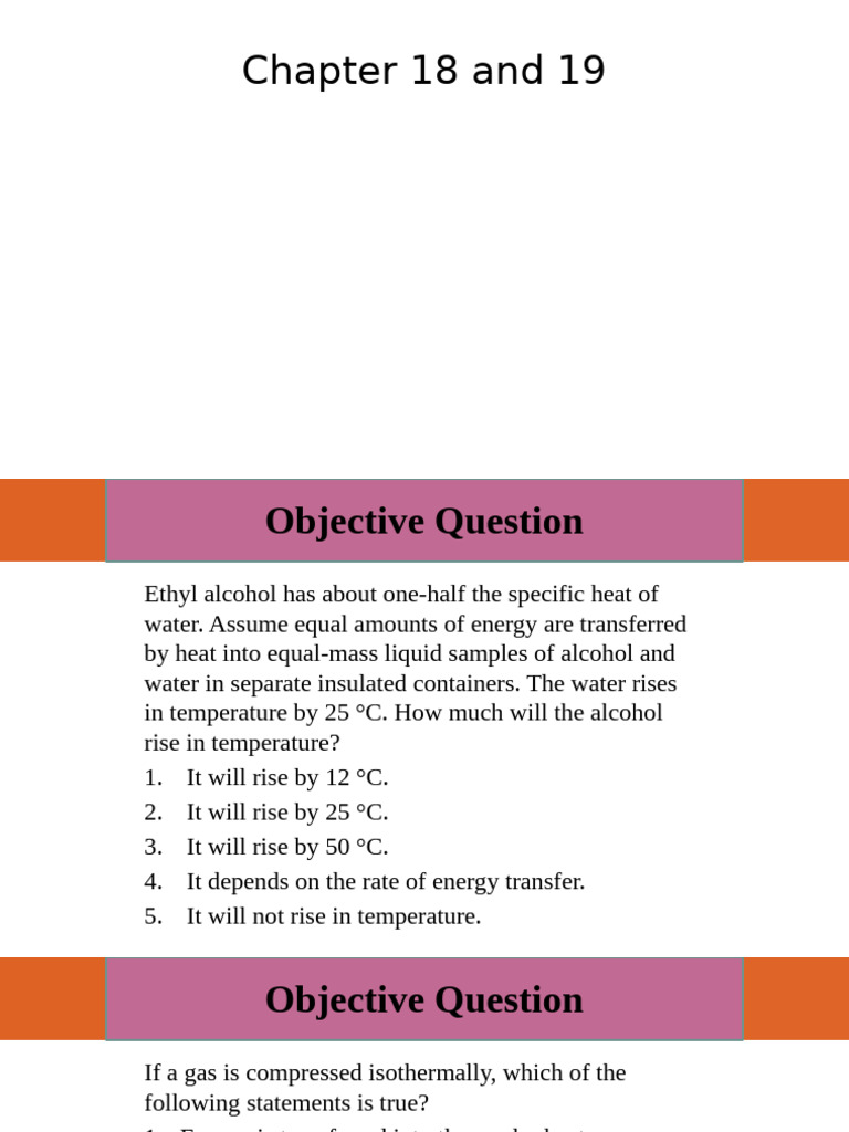 Chapter 18 and 19 - Problems Solution Nou No Key | PDF