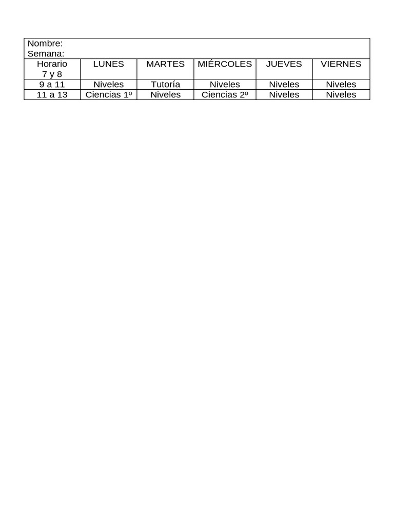 HORARIO 2022-2023 | PDF