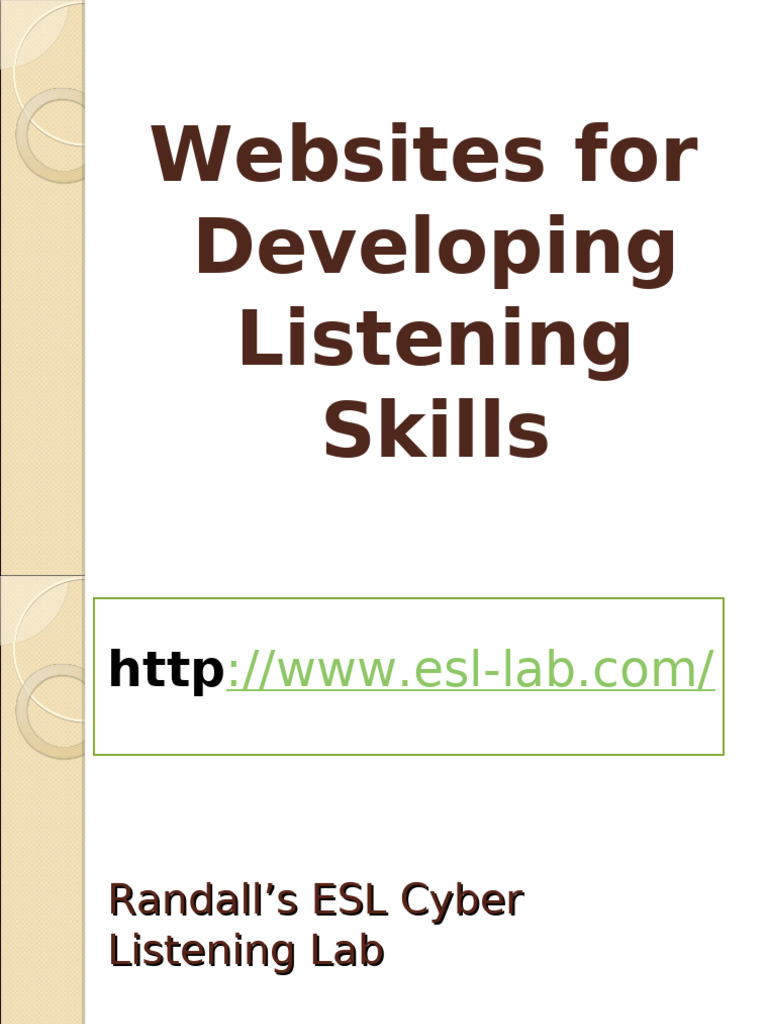Websites For Extra Listening Practice | PDF