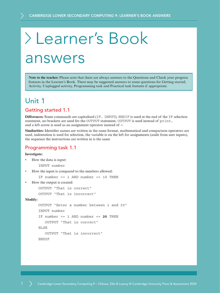 Ls Comp lb9 Ans | PDF