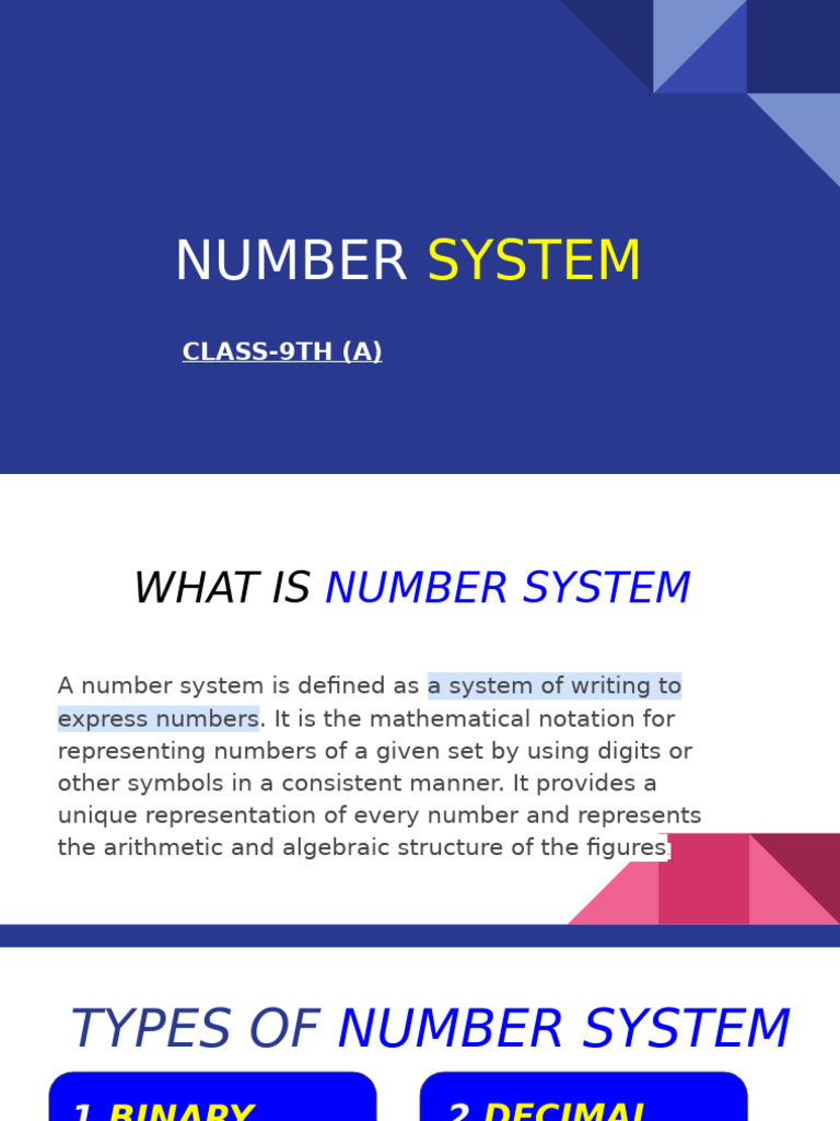 NUMBER SYSTEM | PDF