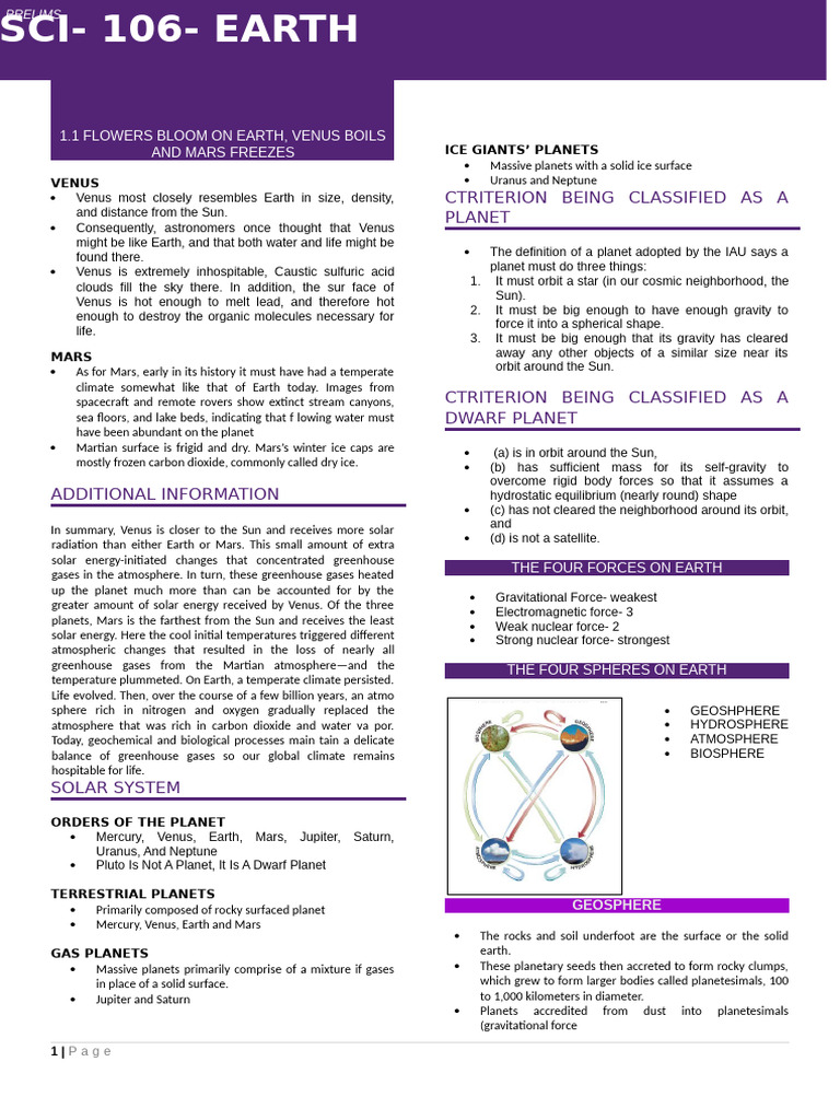 EARTH SCIENCE. Transes | PDF
