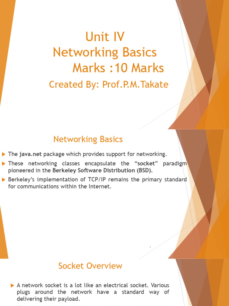 AJP Unit 4 Networking Basics | PDF