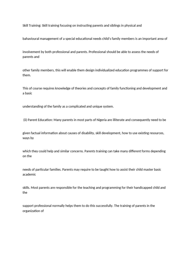 Counselling For Mentally Challenged Child Parents | PDF | Special ...