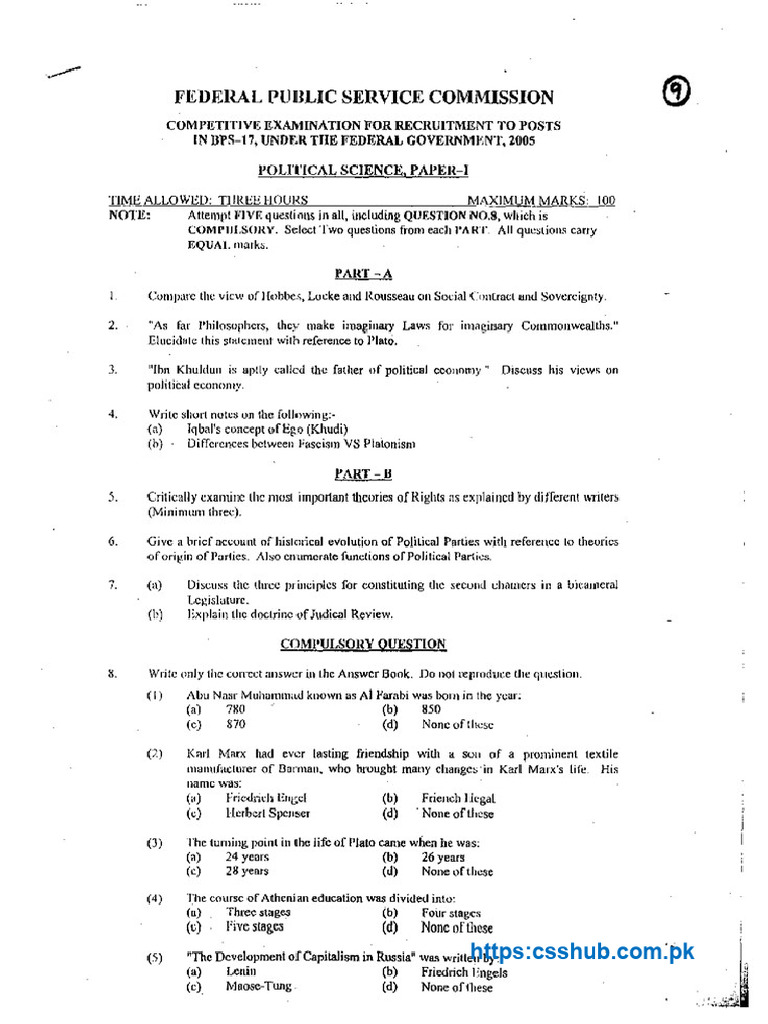 Political Science - 2005 | PDF