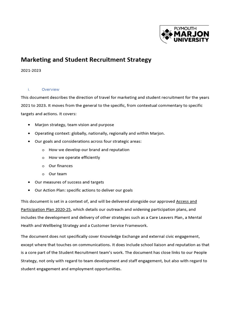 Marketing Strategy 2021 To 2023 Published December 2020 | PDF