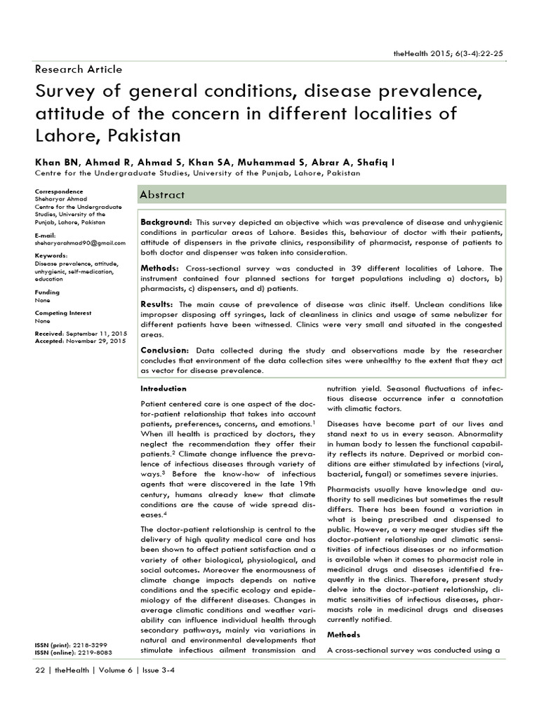 Survey - of - General - Conditions | PDF