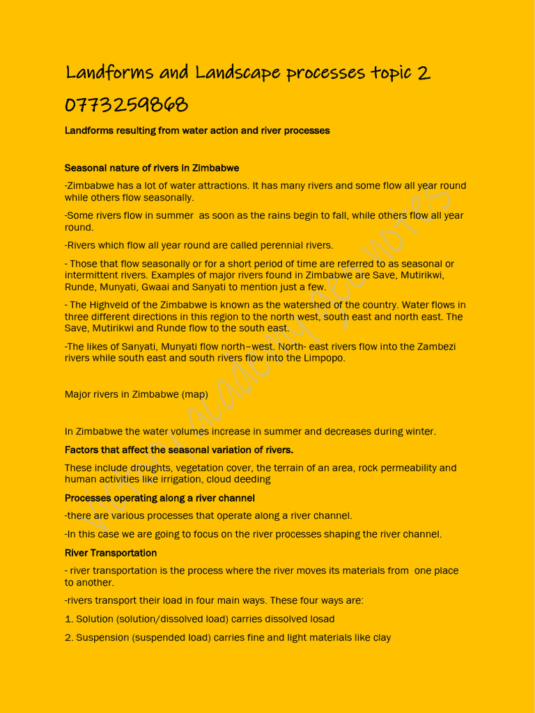 Landforms and Landscape Processes | PDF | River | Travel