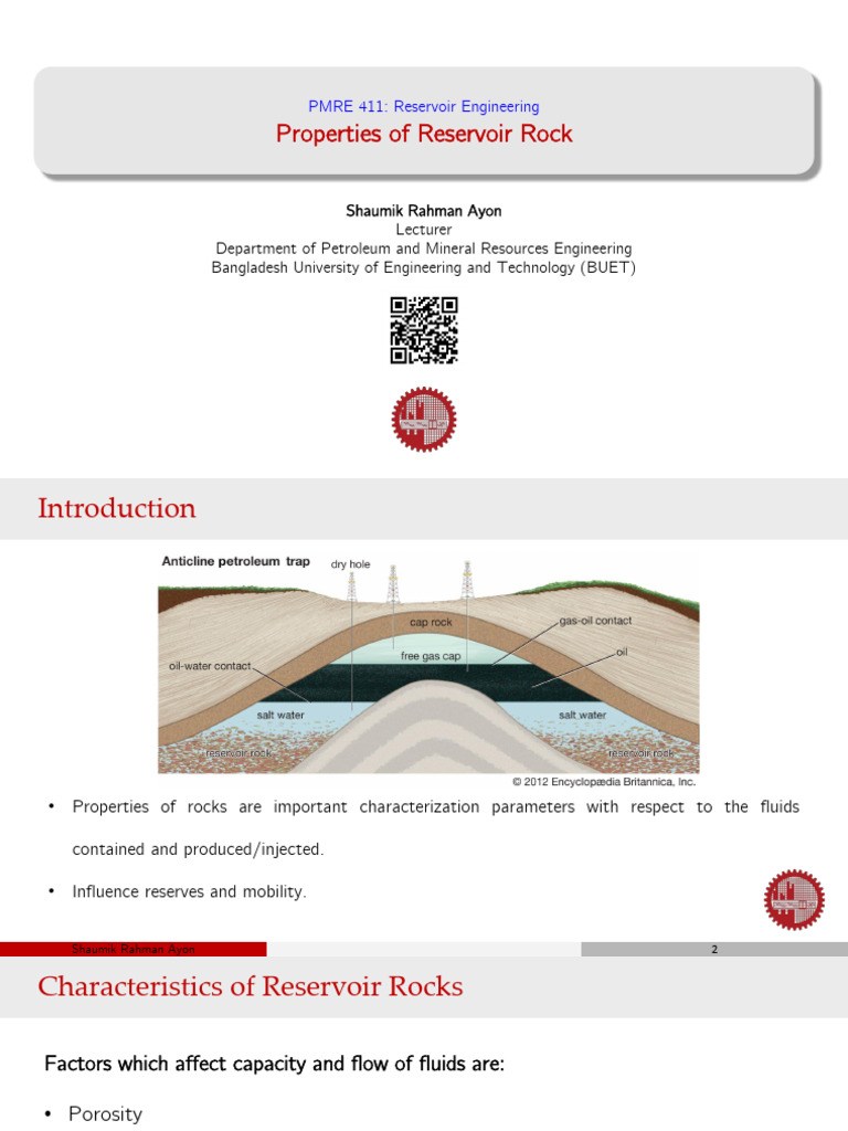 02- Properties of Reservoir Rock | PDF