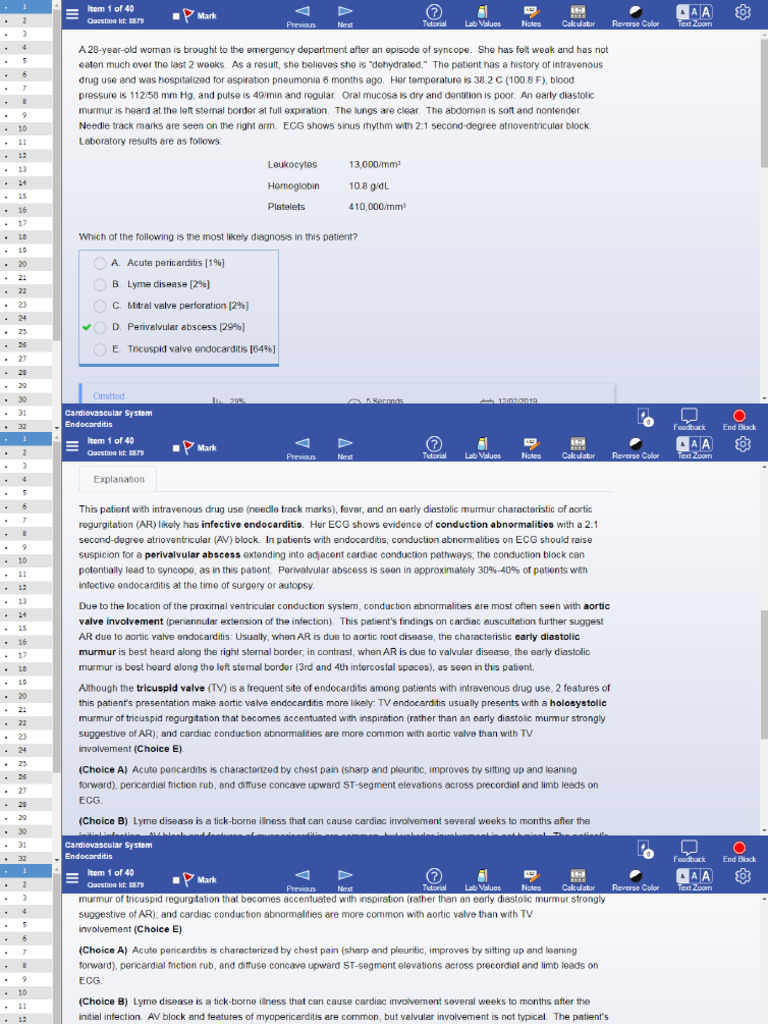 Block 5 (40) Cardiovascular System Qs | PDF