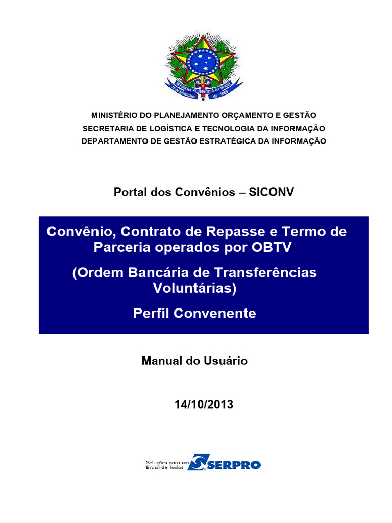 Manual Siconv - Obtv | PDF