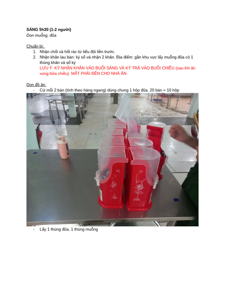 Quy Trình PH C V Nhà Ăn | PDF