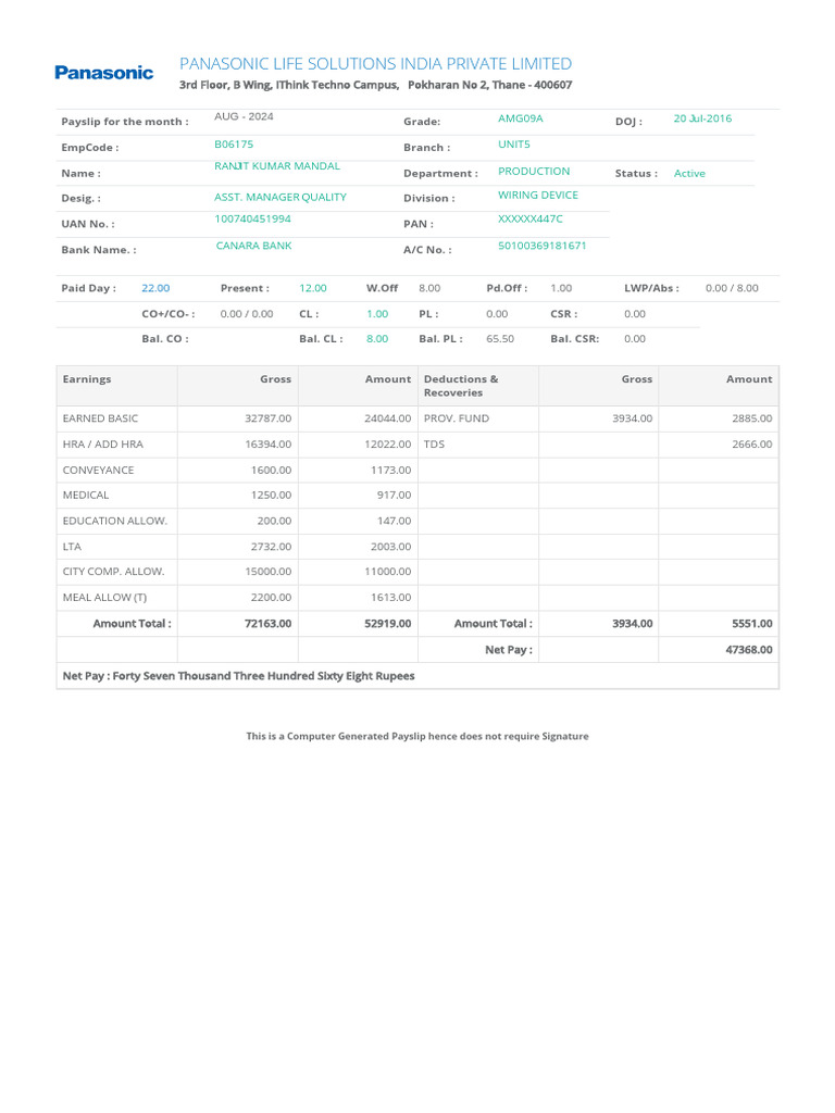 Panlife Slip Ranjit | PDF