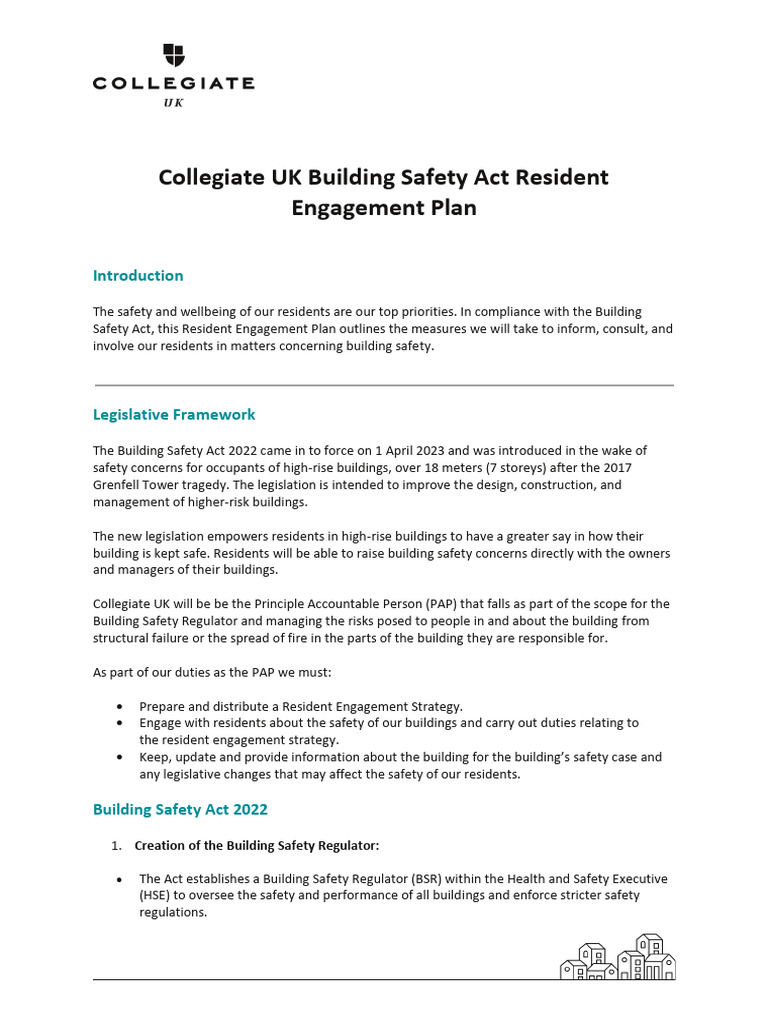Building Safety Act Resident Engagement Plan | PDF | Occupational ...