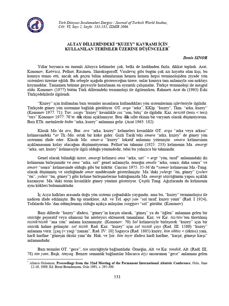 Altay D - Ller - Ndek - Kuzey - Kavrami - N Kullanilan Ter - Mler - Zer - Ne D - Nceler (#380253 ...