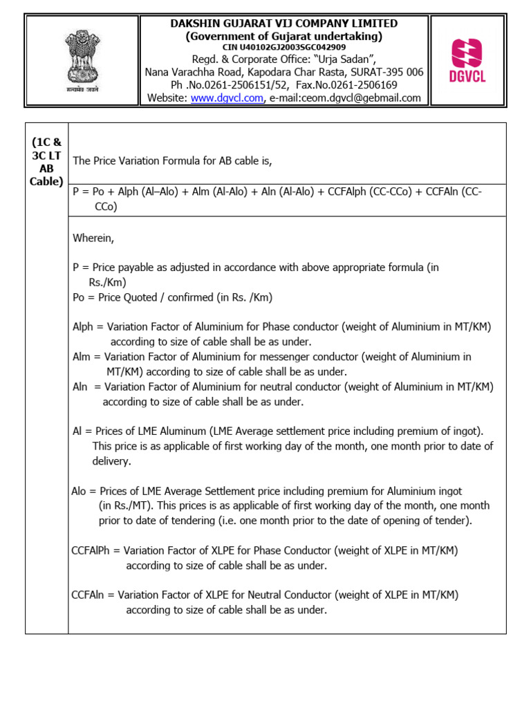 DGVCL PV Clauses | PDF