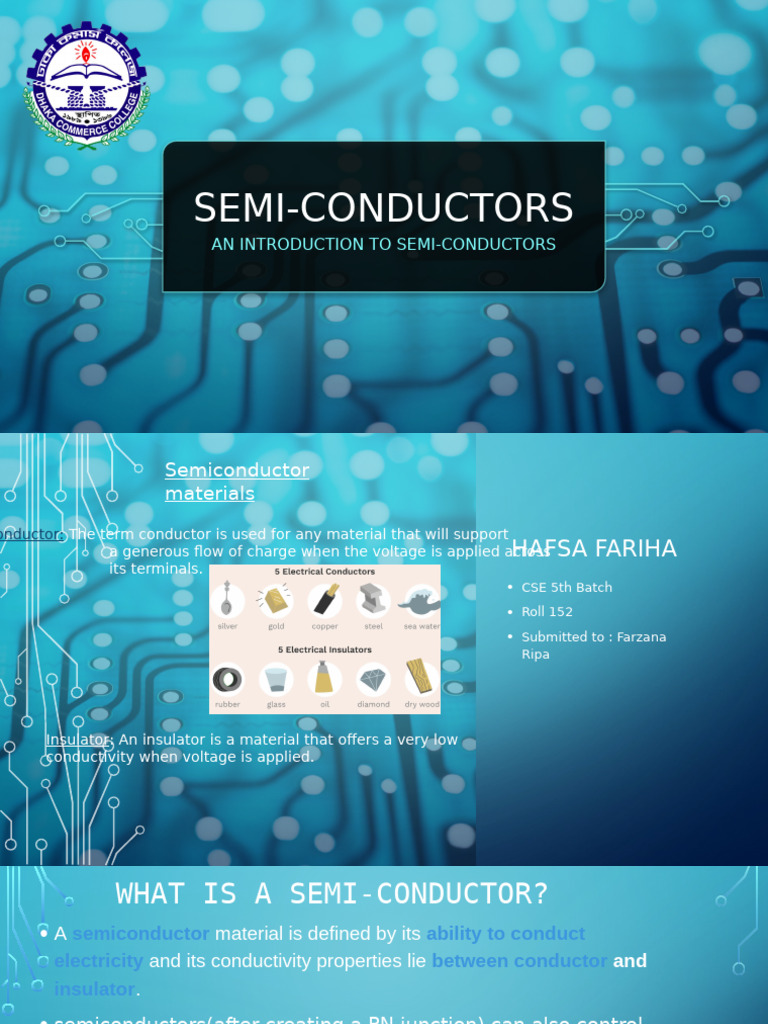 Semi Conductors | PDF