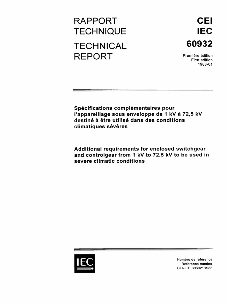 IEC TR 60932-1988 Scan | PDF