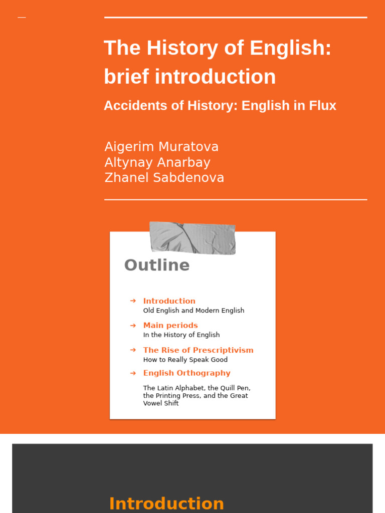 The History of English - Brief Introduction | PDF