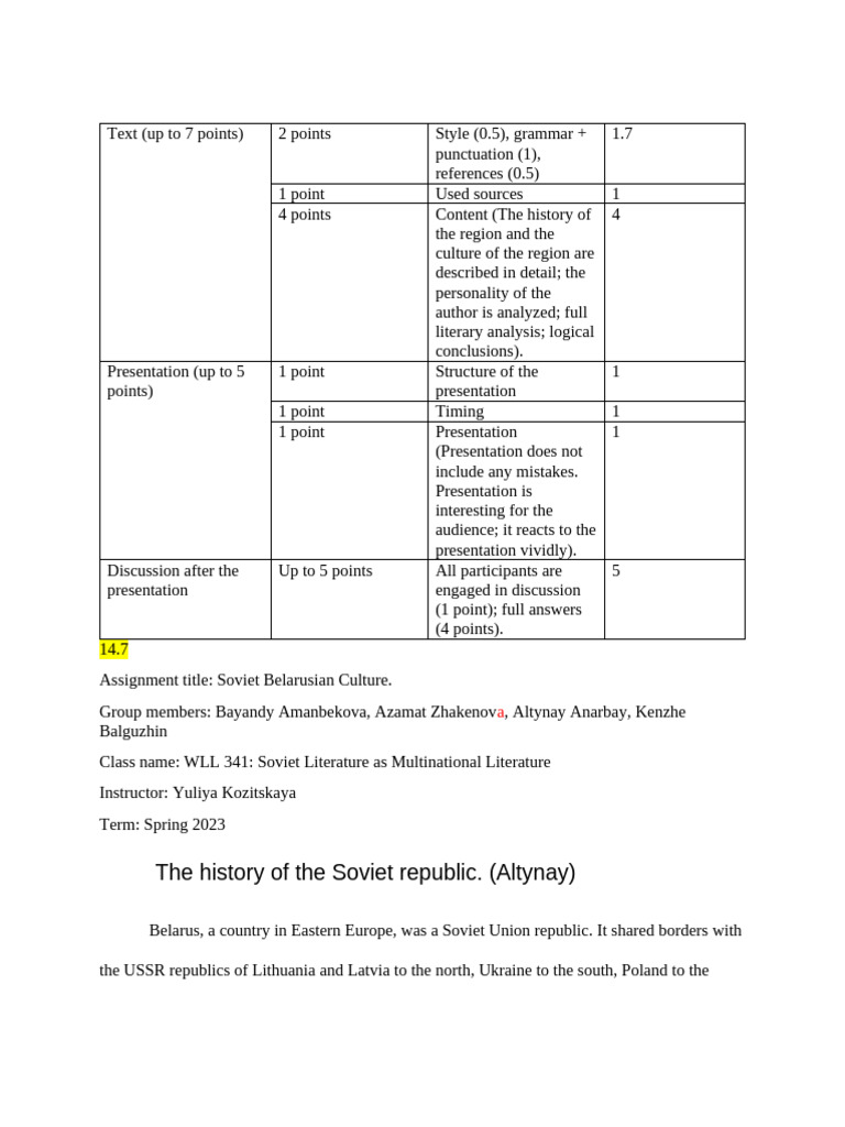 SovietBelarusianCulture YK | PDF
