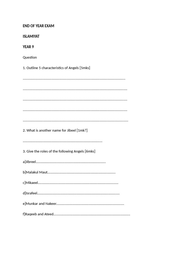 Year 9 Islm | PDF