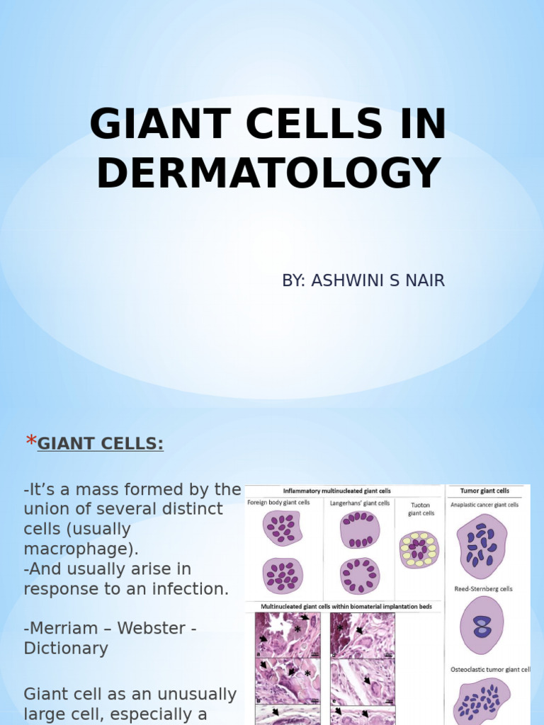 Giant Cells in Dermatology | PDF