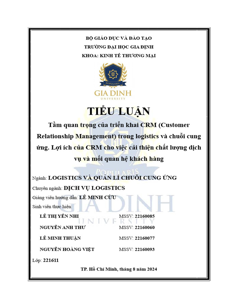 T NG Quan Logistics | PDF