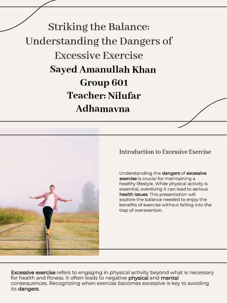 Excessive exercise syaed ppt | PDF