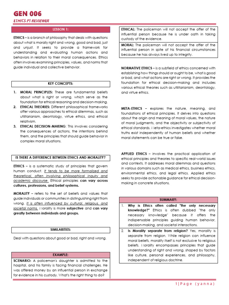 Gen 006 p1 Reviewer | PDF