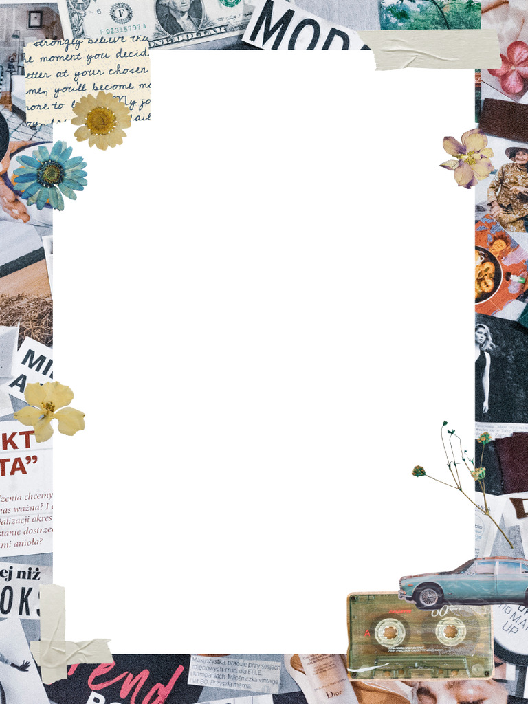 White Vintage Collage Page Border PDF | PDF