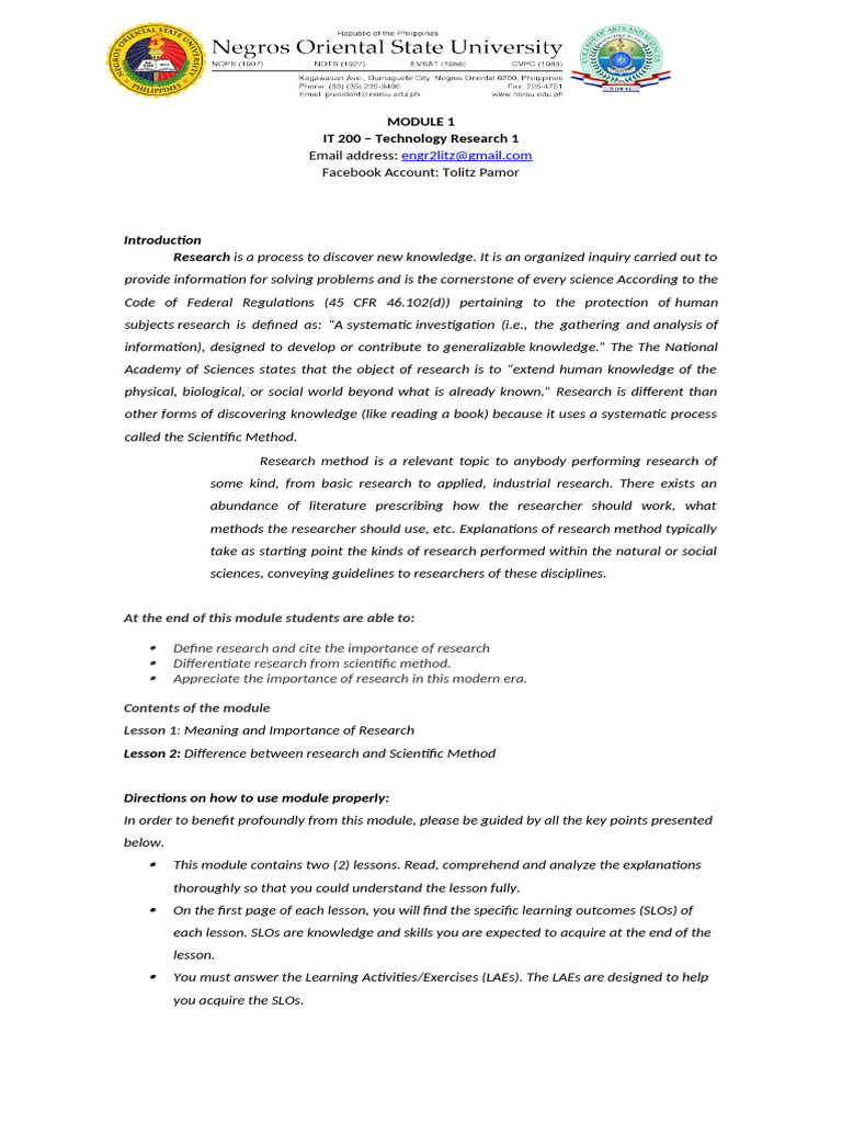 Module 1 | PDF