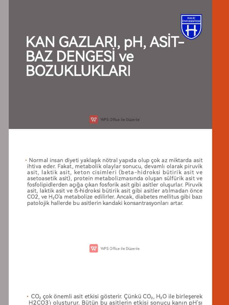 Kan GAzları, PH Asit Baz Dengesi - Güncel | PDF