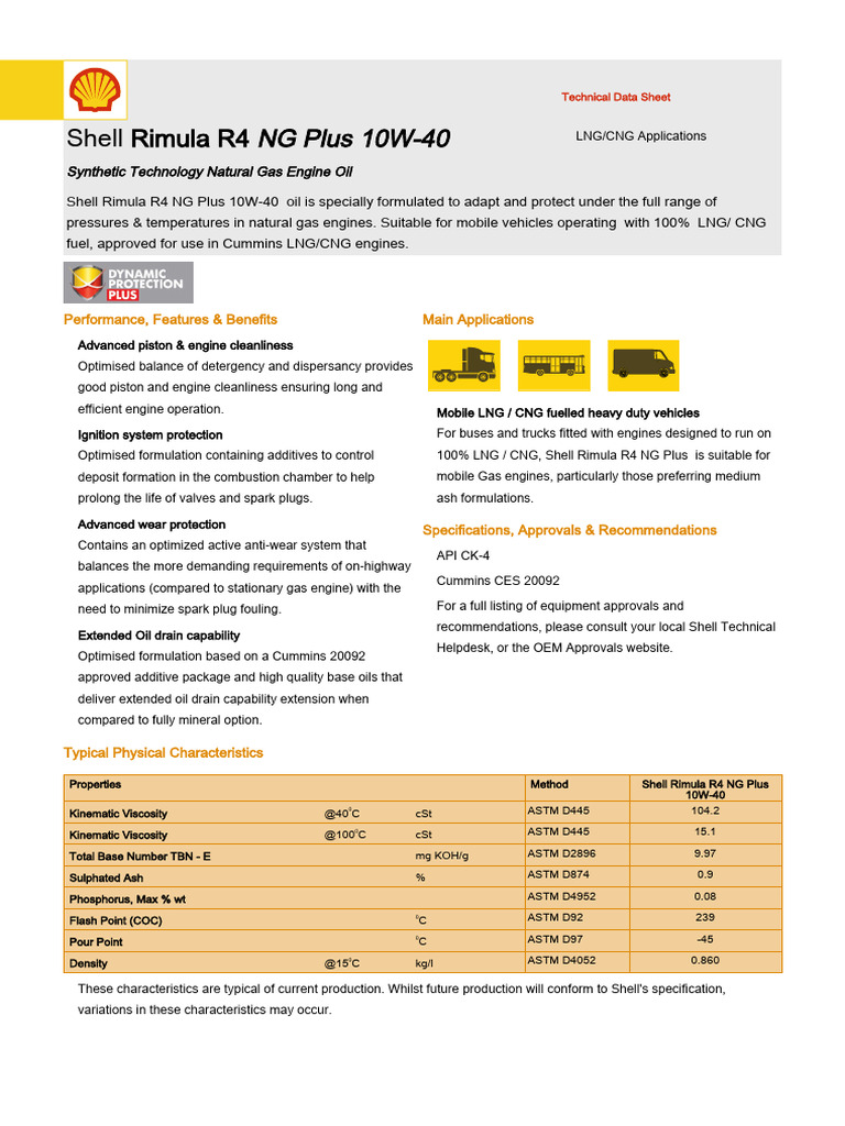 Shell Rimula R4 NG Plus 10W-40: Performance, Features & Benefits Main ...